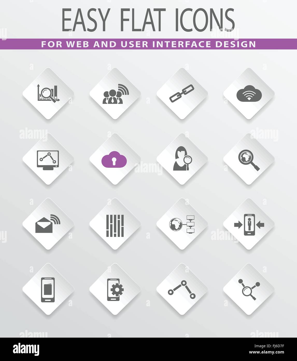 Data analytic vector icons set Stock Vector Image & Art - Alamy