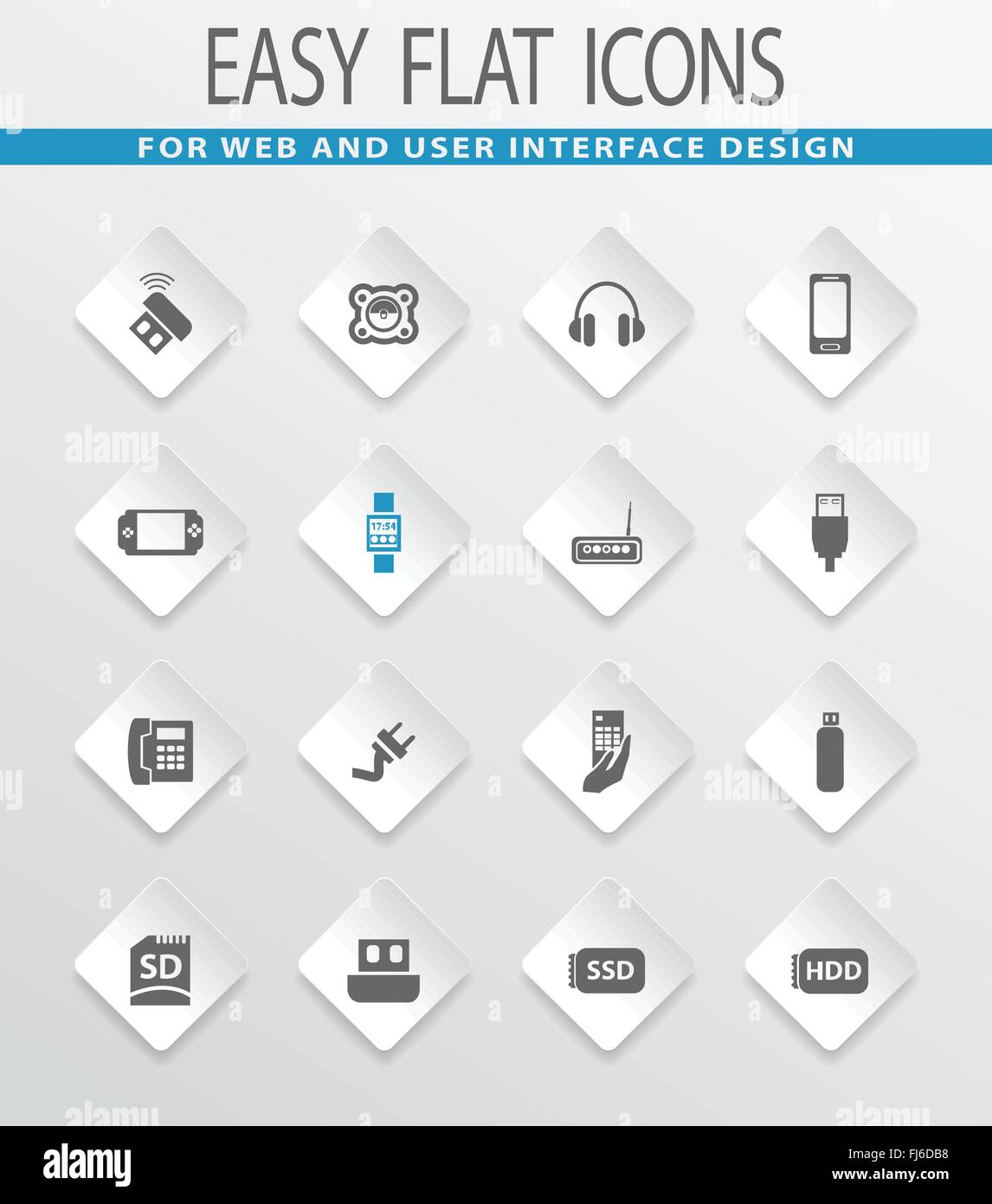 Devices icons set Stock Vector Image & Art - Alamy