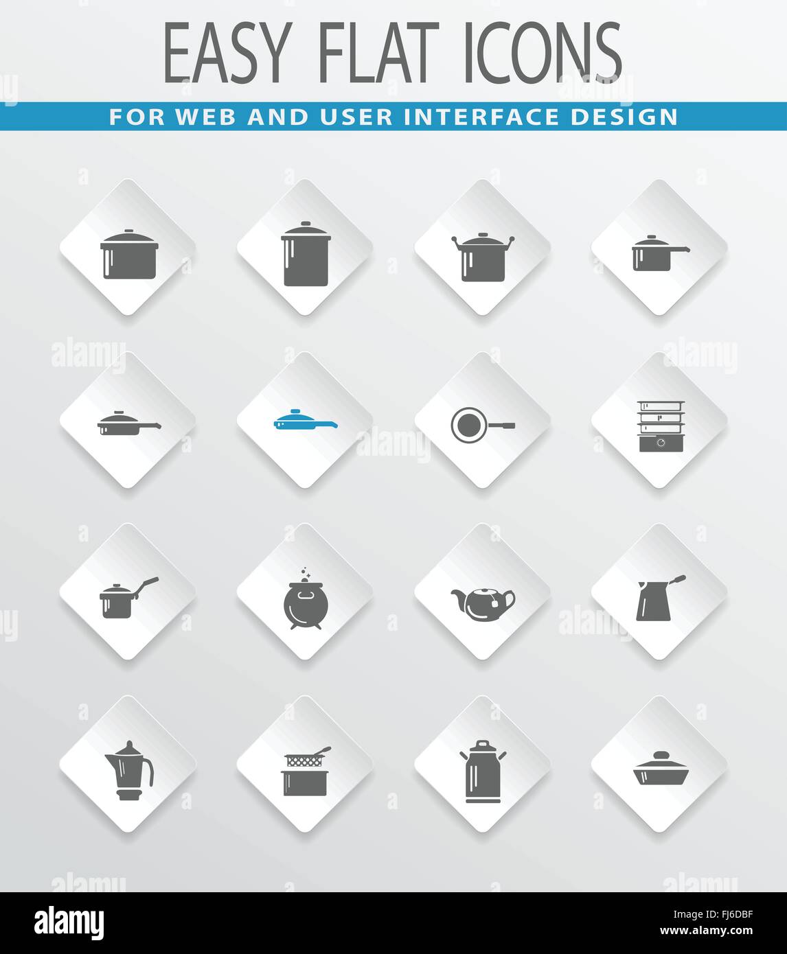 Dishes Icons set Stock Vector Image & Art - Alamy