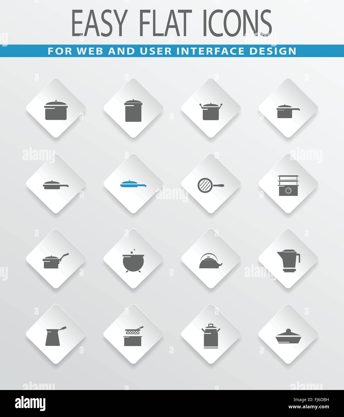 Dishes Icons set Stock Vector Image & Art - Alamy