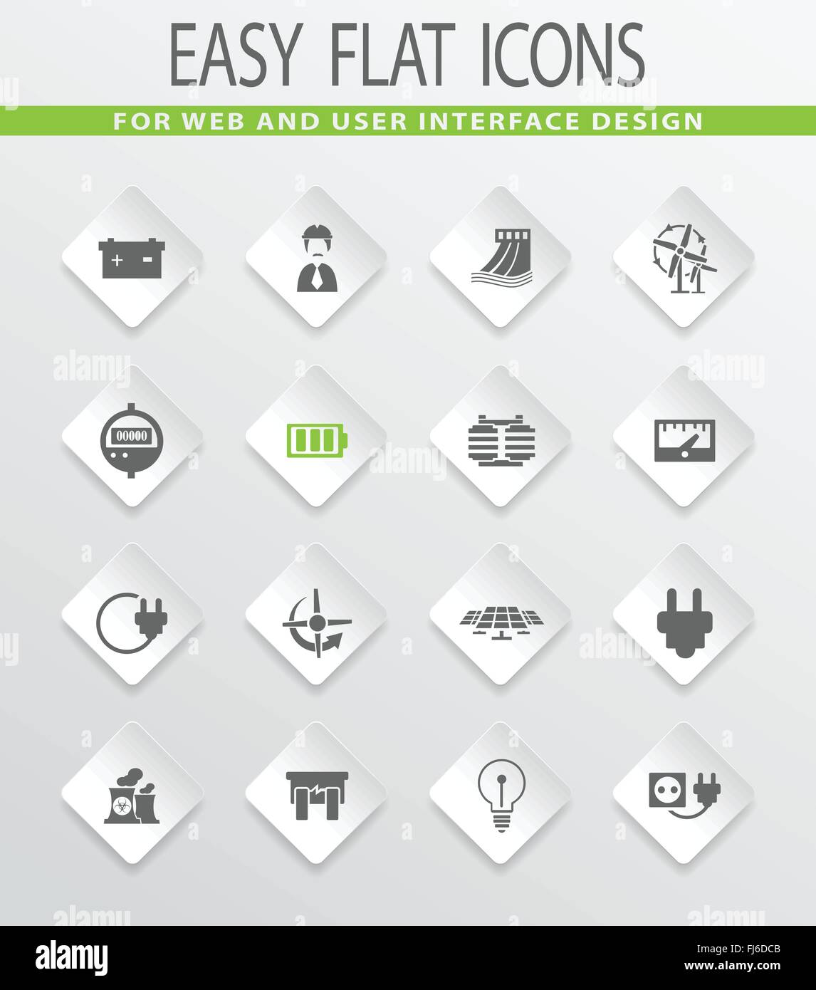 Electricity icons set Stock Vector Image & Art - Alamy