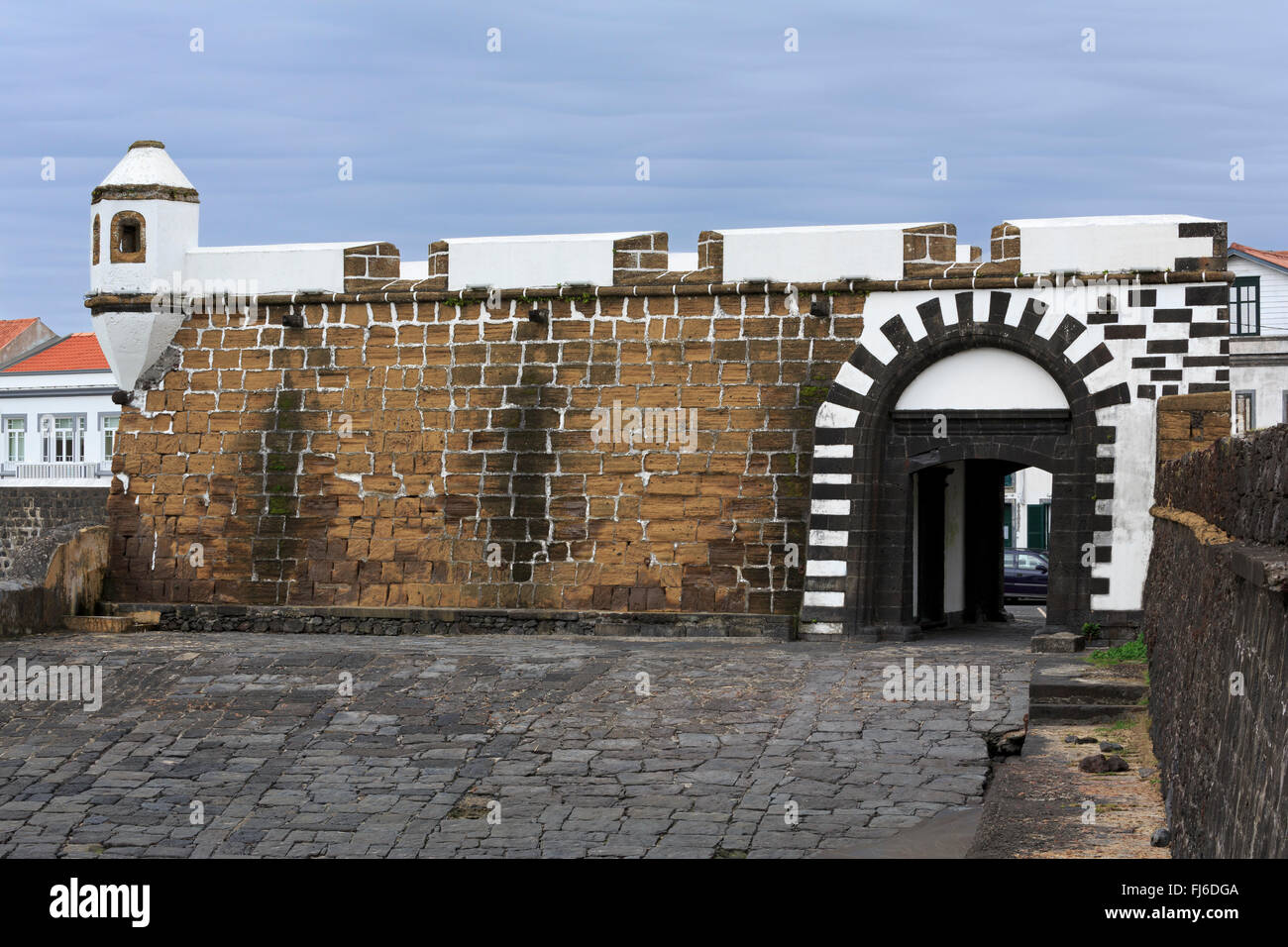 Fortified Entrance to Port Pim, Horta City, Faial Island, Azores ...