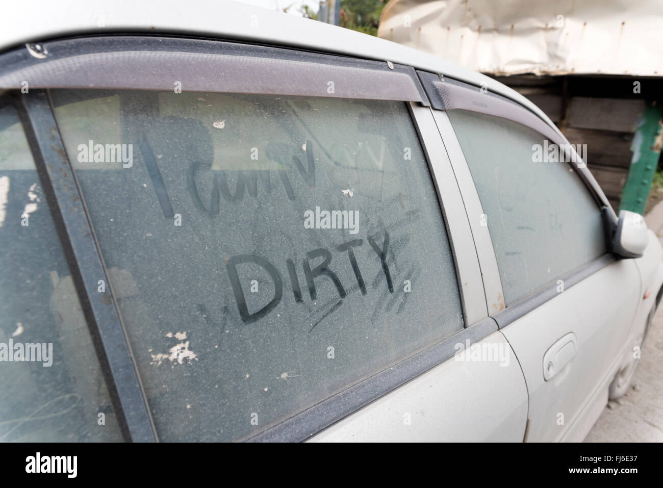 I am a very dirty car Stock Photo - Alamy