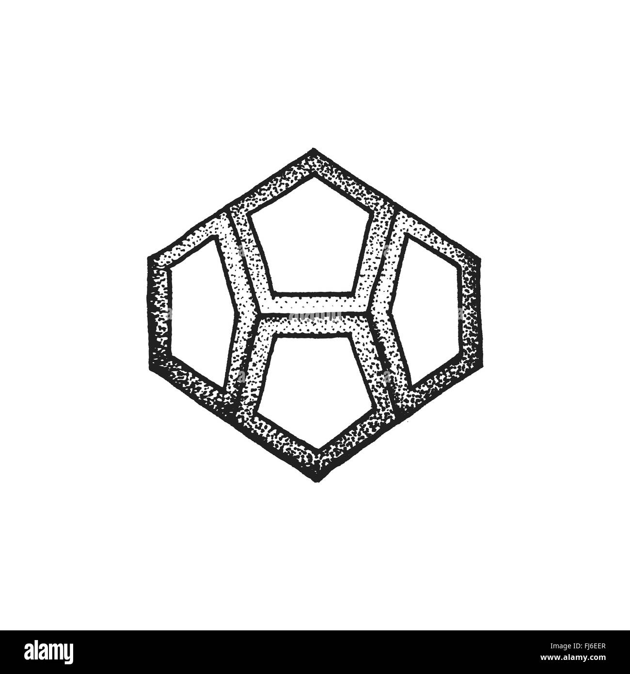 Polyhedron vector vectors Black and White Stock Photos & Images - Alamy