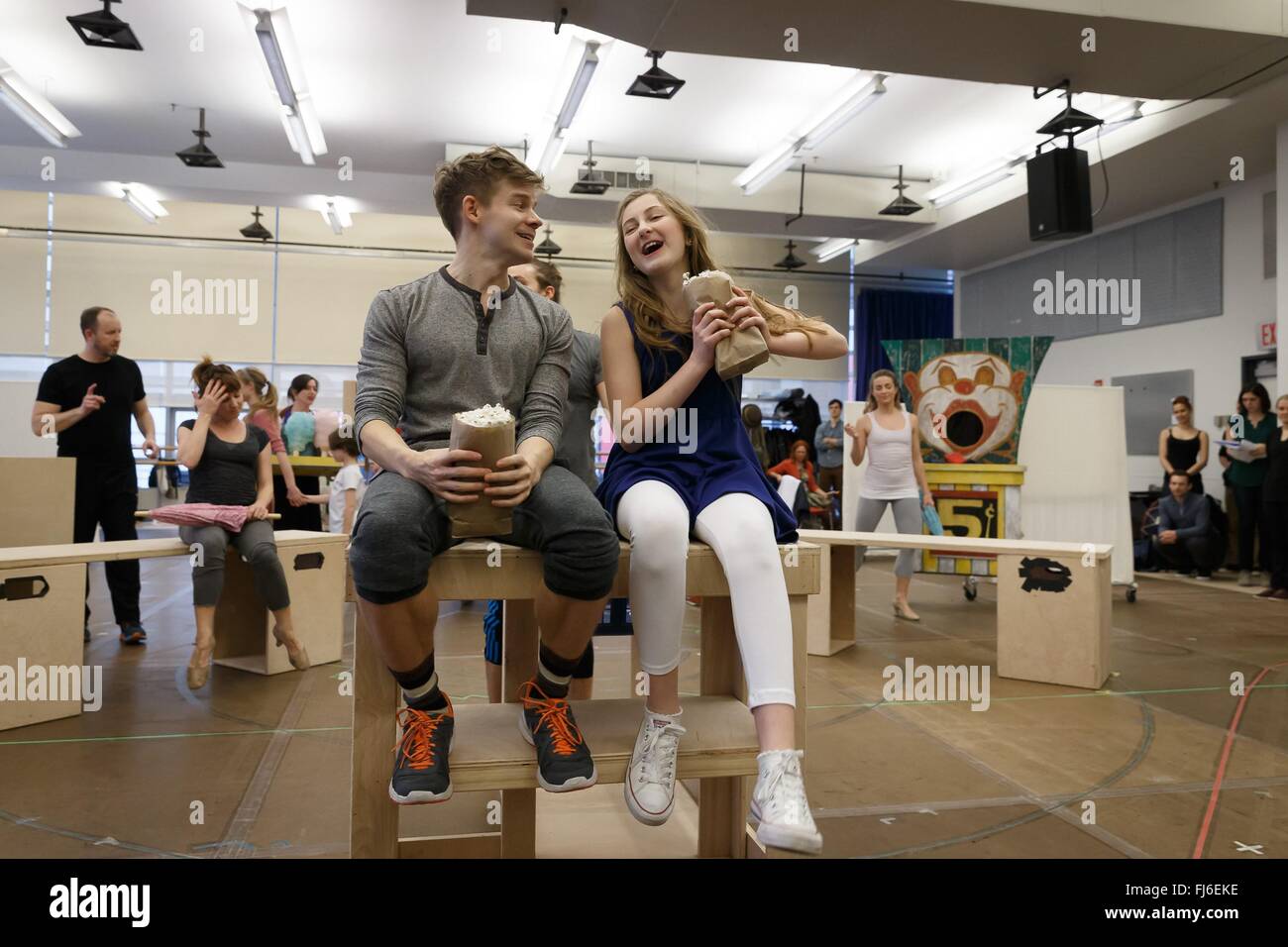 New York, NY, USA. 29th Feb, 2016. Andrew Keenan-Bolger, Sarah Charles ...