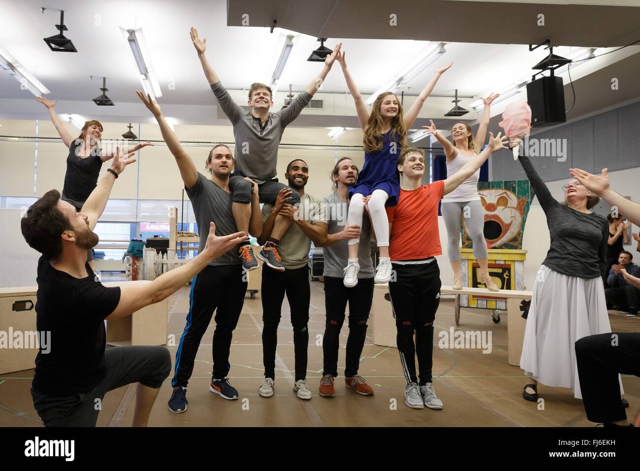 New York, NY, USA. 29th Feb, 2016. Cast of Tuck Everlasting in ...