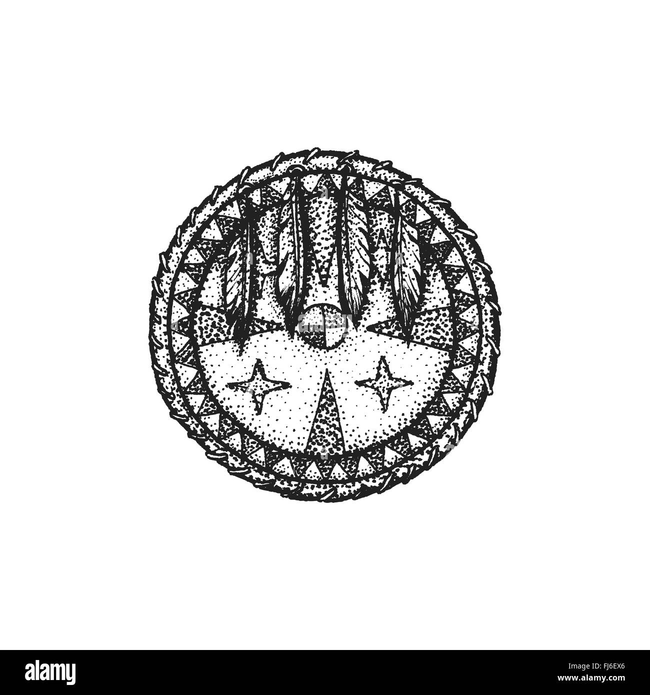 Aztec feather shield Stock Vector Images - Alamy