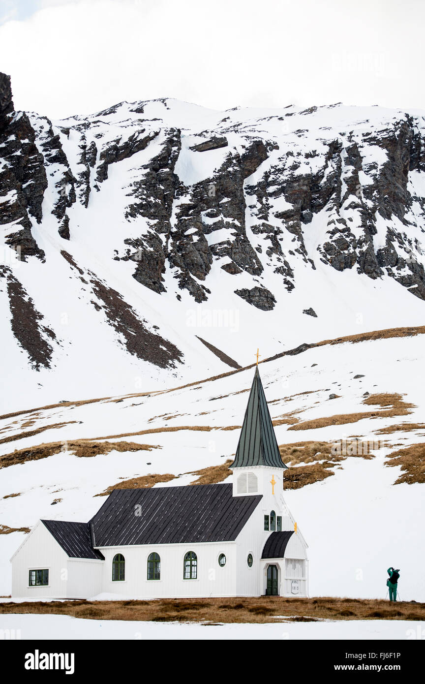 Church building in Grytviken, South Georgia Stock Photo - Alamy