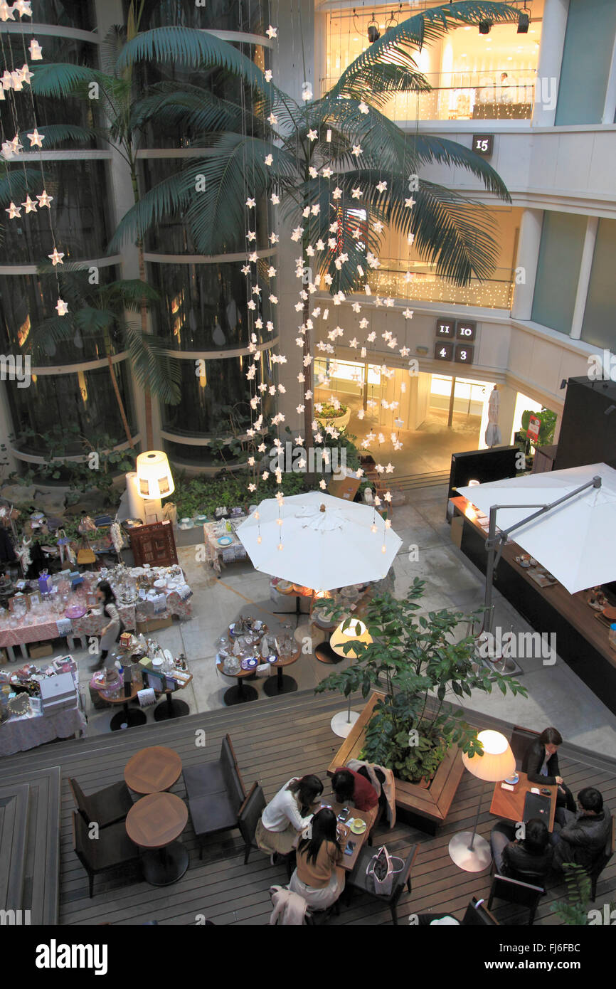 Japan, Fukuoka, IMS Building, interior, cafe, people Stock Photo - Alamy
