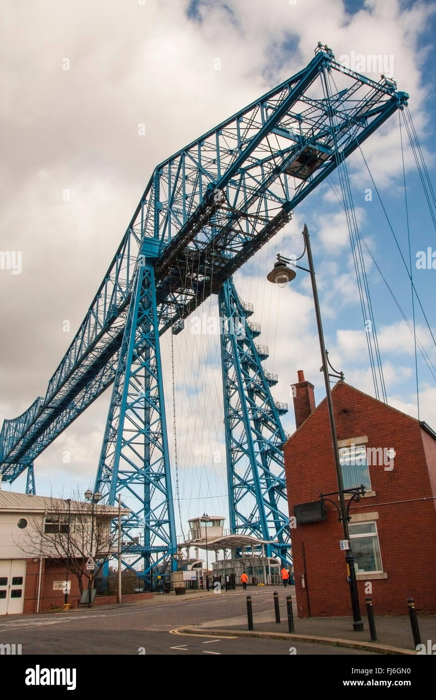 A view of the Transporter Bridge in Middlesbrough,north east England,UK ...