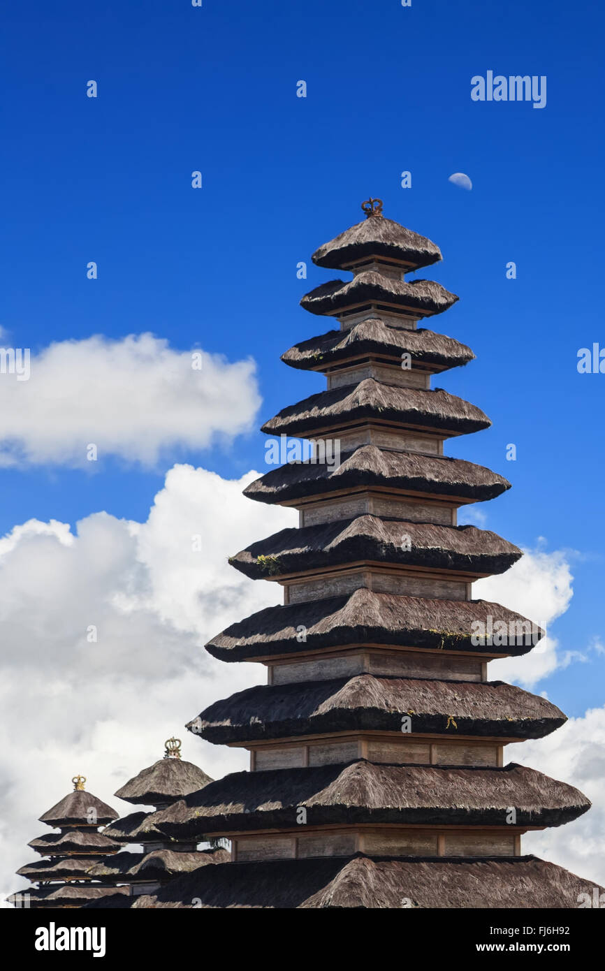 Traditional Balinese pagoda Meru in famous religious temple Besakih on ...