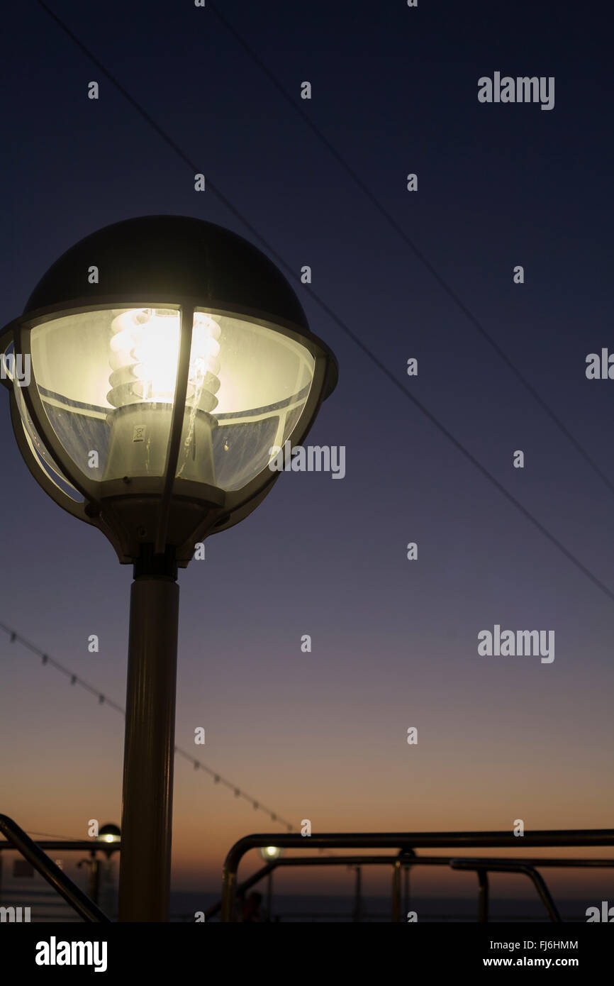 A lamp post on a cruise ship Stock Photo - Alamy