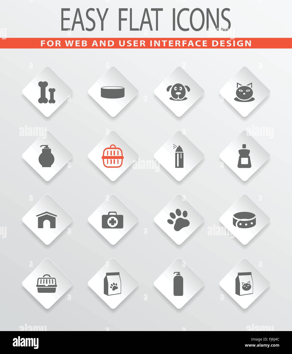 Goods for pets icons set Stock Vector Image & Art - Alamy