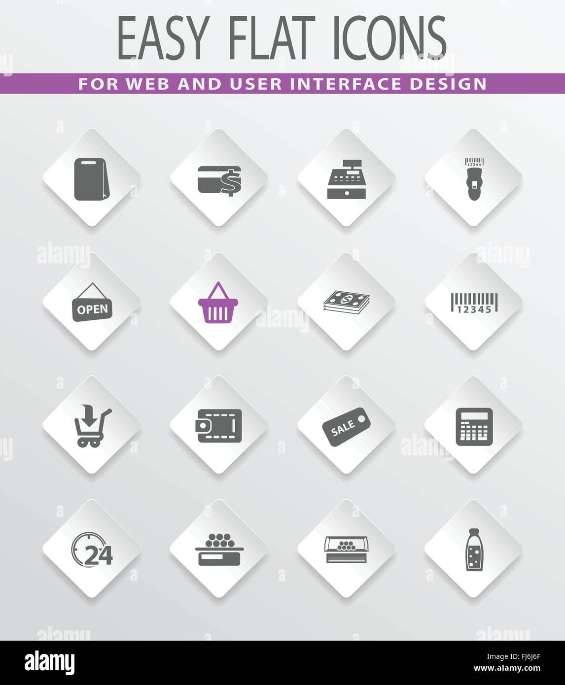 Grocery store icons set Stock Vector Image & Art - Alamy