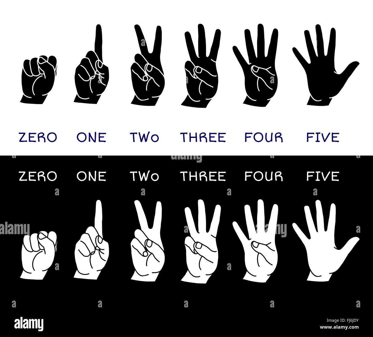 Counting hands set Stock Vector Image & Art - Alamy