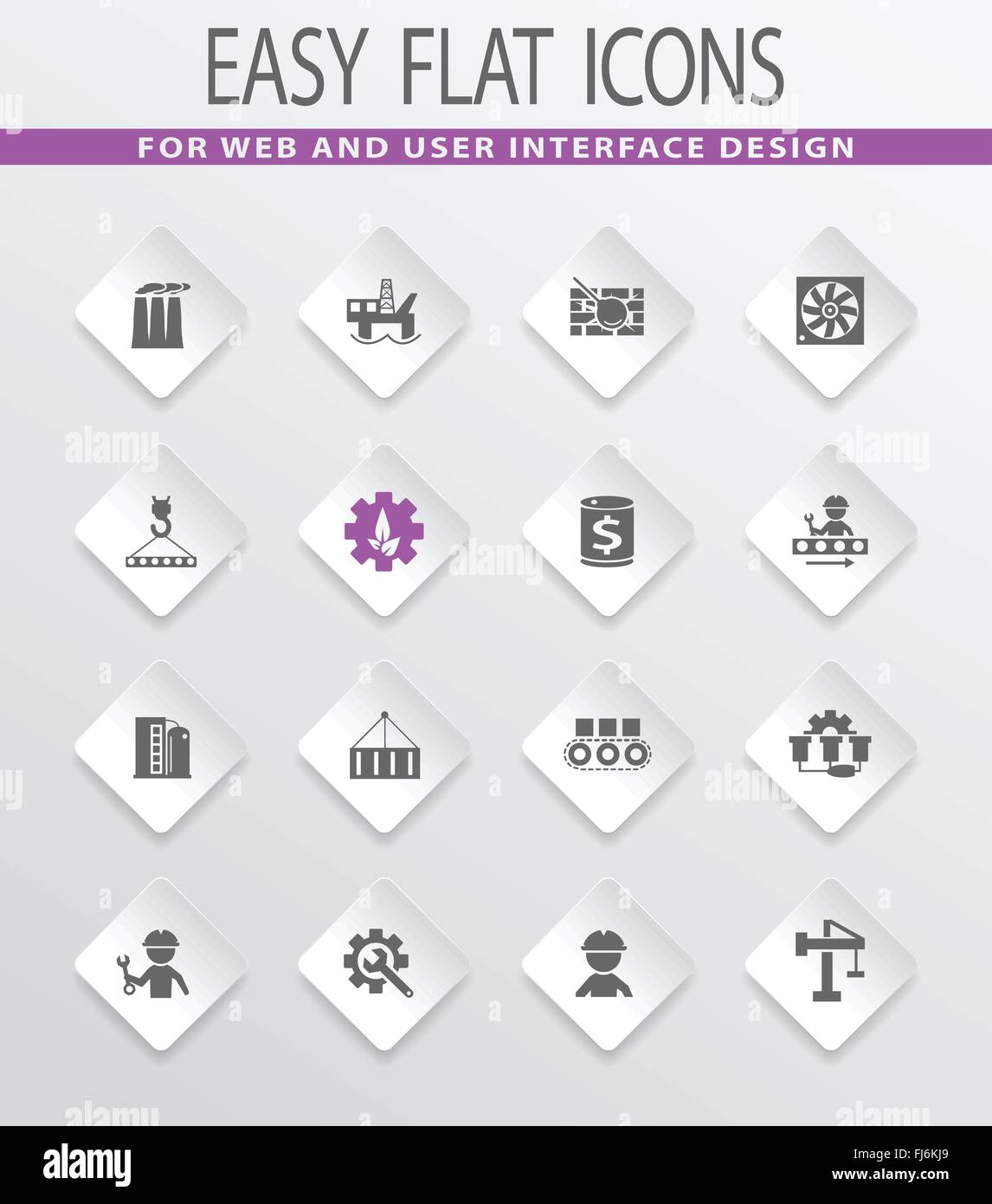 flat industry icons set Stock Vector Image & Art - Alamy