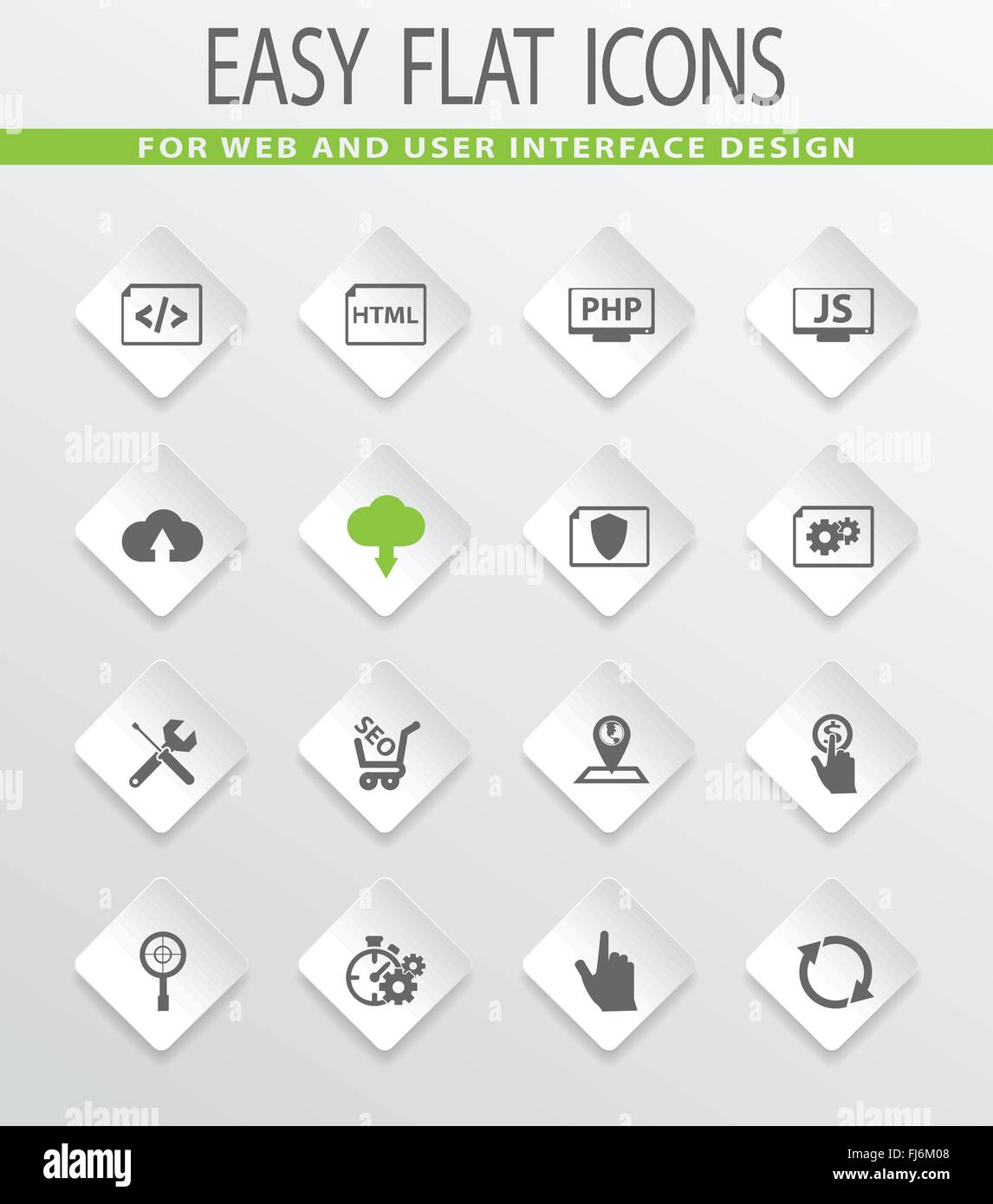 Development icon set Stock Vector Images - Alamy