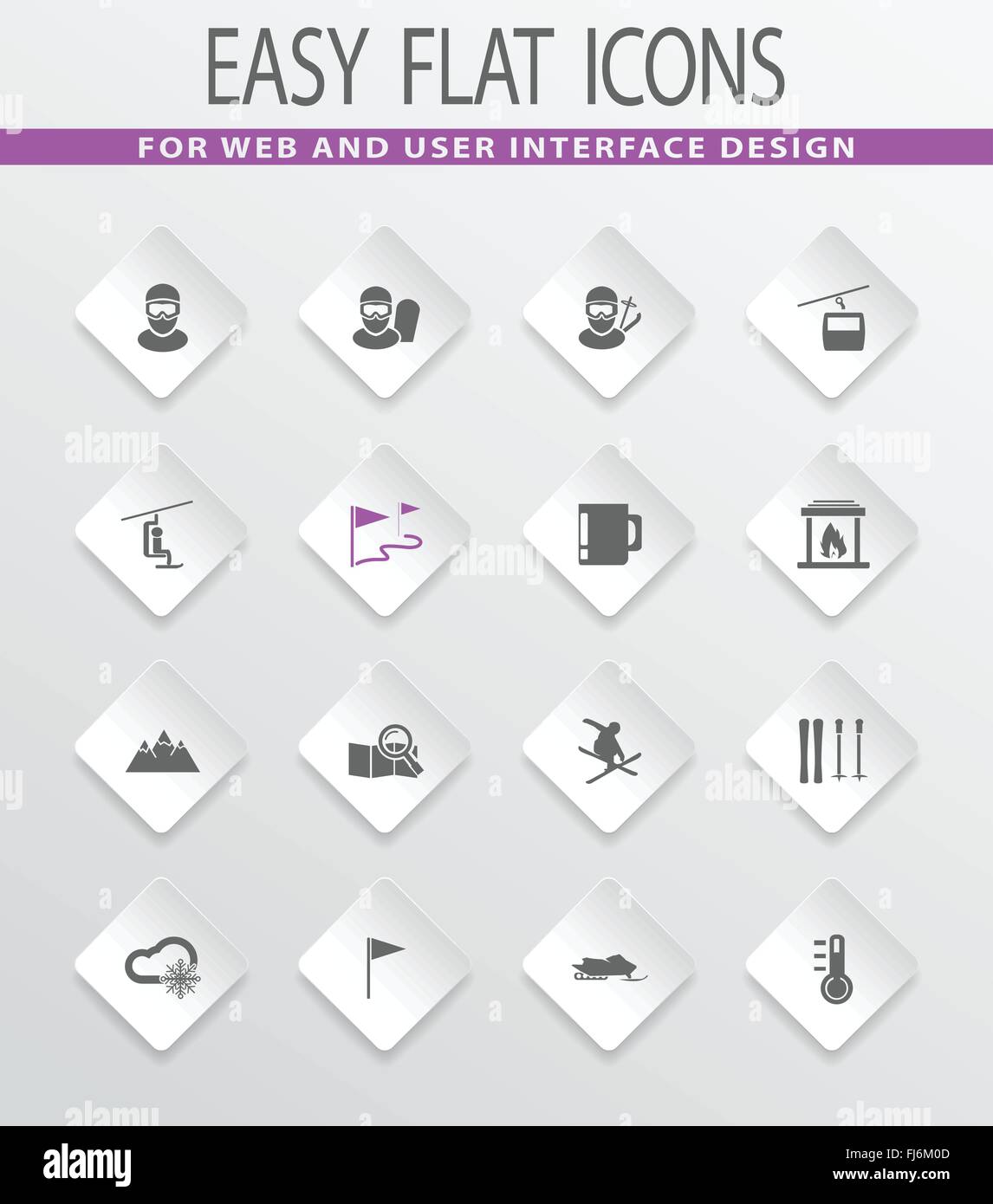 Skiing in winter forest Stock Vector Images - Alamy