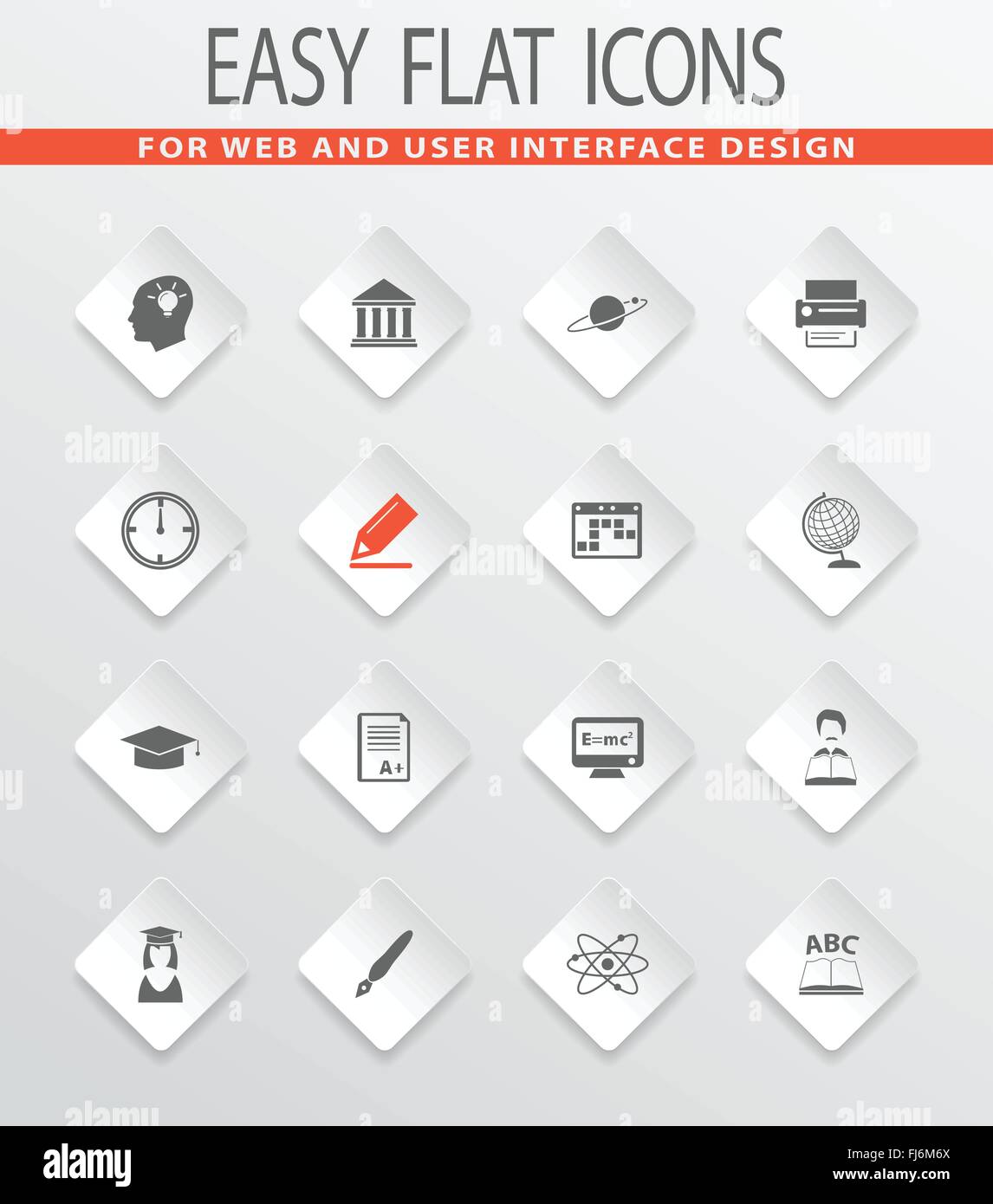 University icons set Stock Vector Image & Art - Alamy