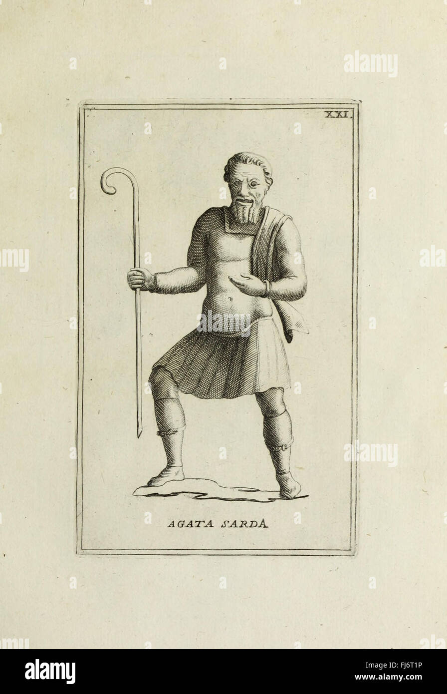 Dissertation on the comic masks figures of ancient hi-res stock ...