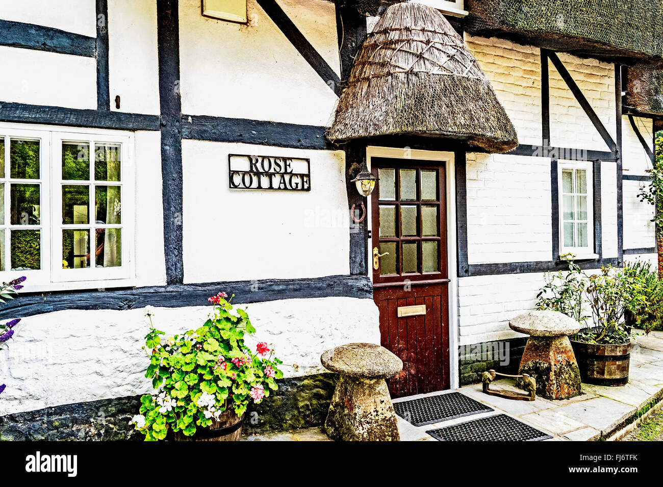 Cottage in Nether Wallop, Hampshire, where Miss Marple (TV) lived Stock ...