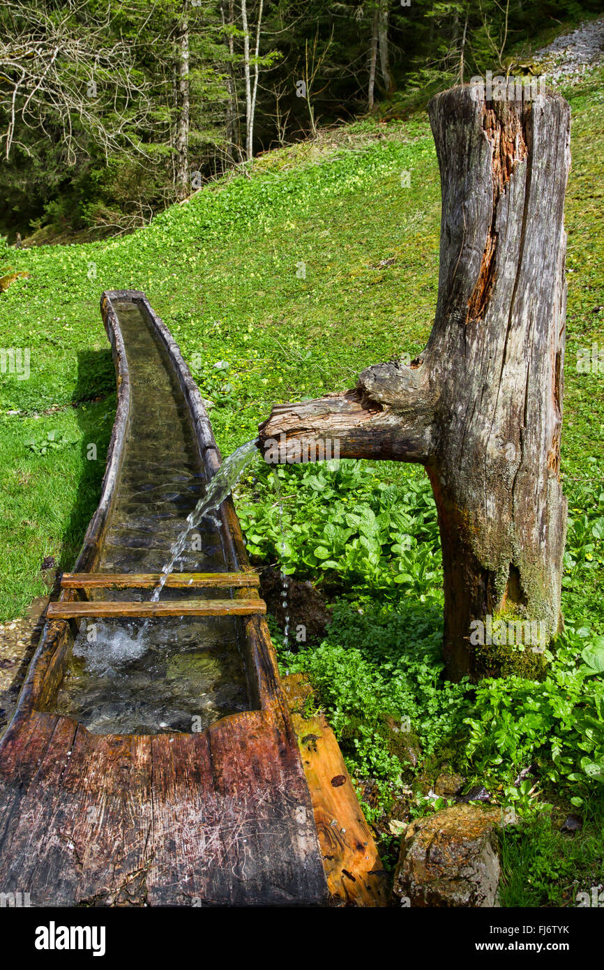 Old Wooden Water Well Rustic Alpine Scenic Stock Photo - Alamy