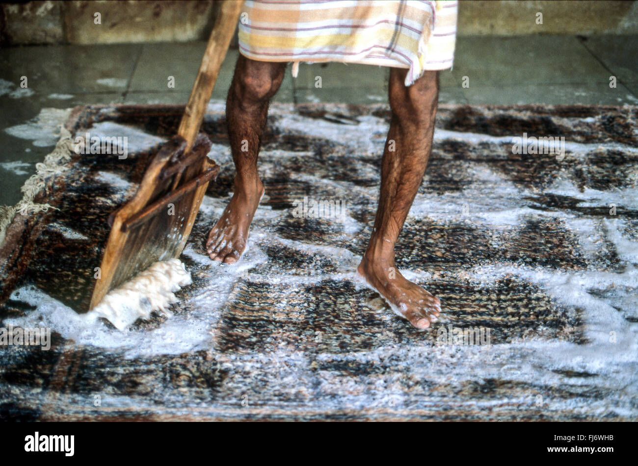 India, carpet washing Stock Photo - Alamy