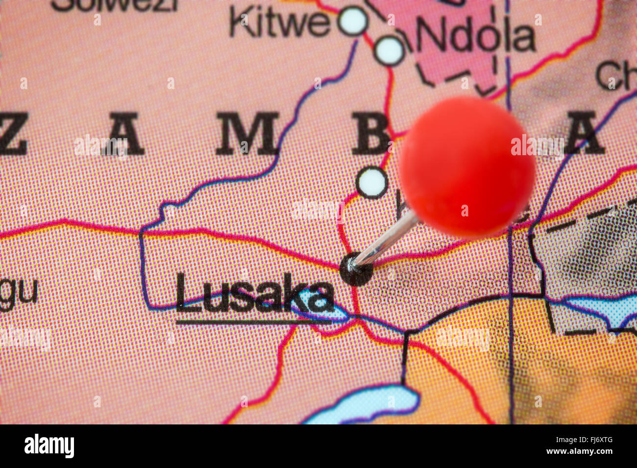 Lusaka map hi-res stock photography and images - Alamy