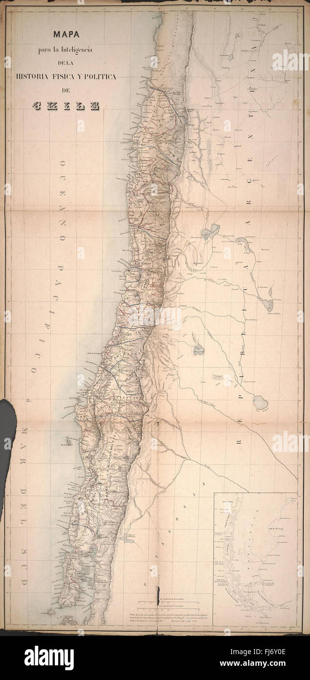 Physical and political history of chile hi-res stock photography and ...