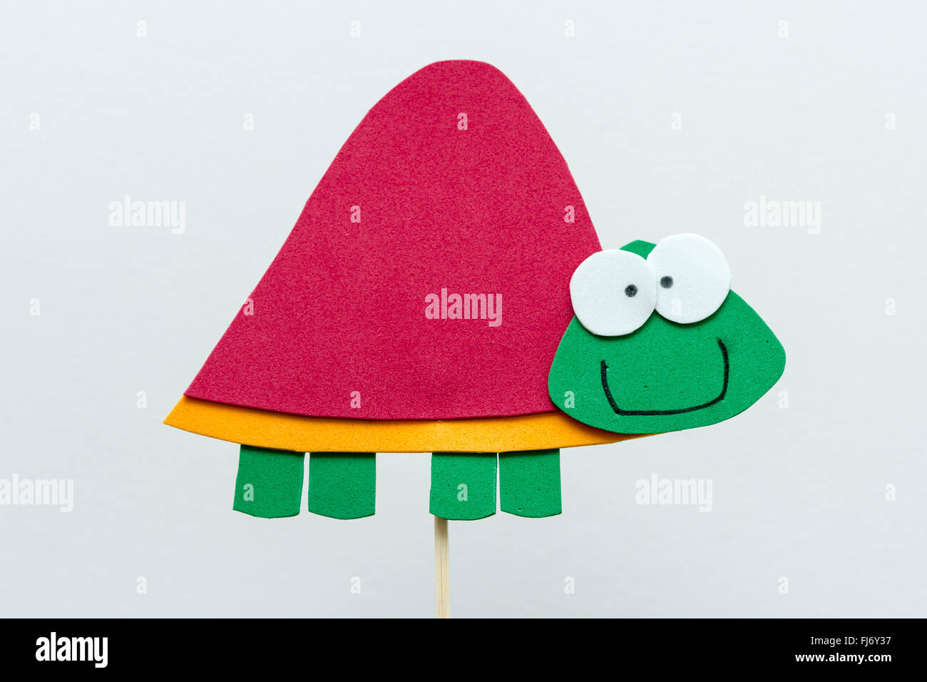 eva foam red turtle on white background Stock Photo - Alamy