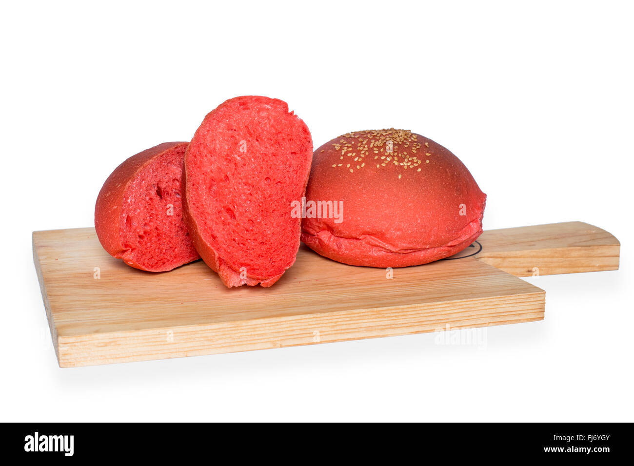 Red sandwich cut the basket, cropped Stock Photo - Alamy