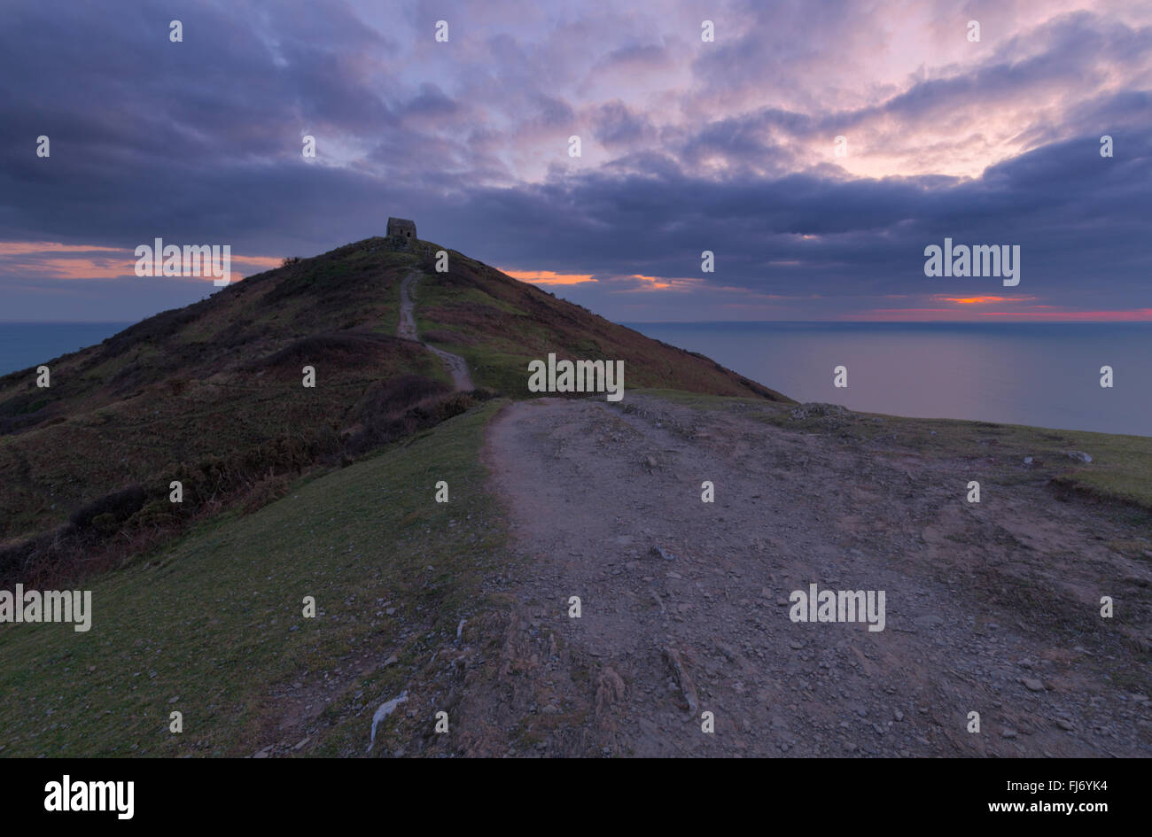 Sunset at Rame Head Stock Photo - Alamy