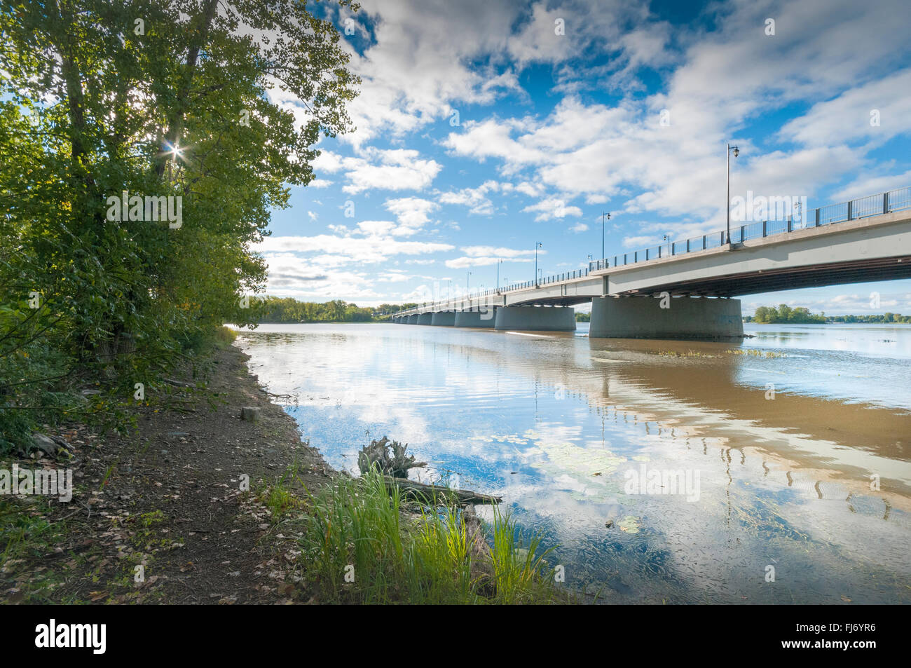 Bridge with landscape Stock Photo - Alamy