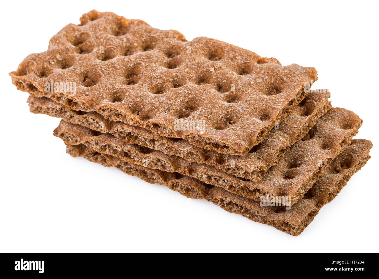 Crisp bread Isolated on White Stock Photo - Alamy