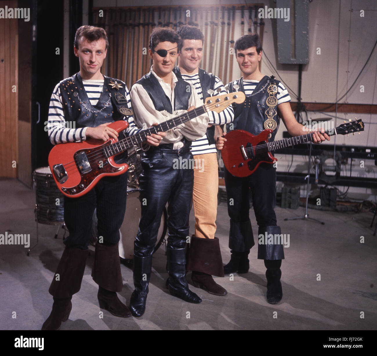 JOHNNY KIDD AND THE PIRATES UK pop group on Ready, Steady, Go ! in 1963 ...
