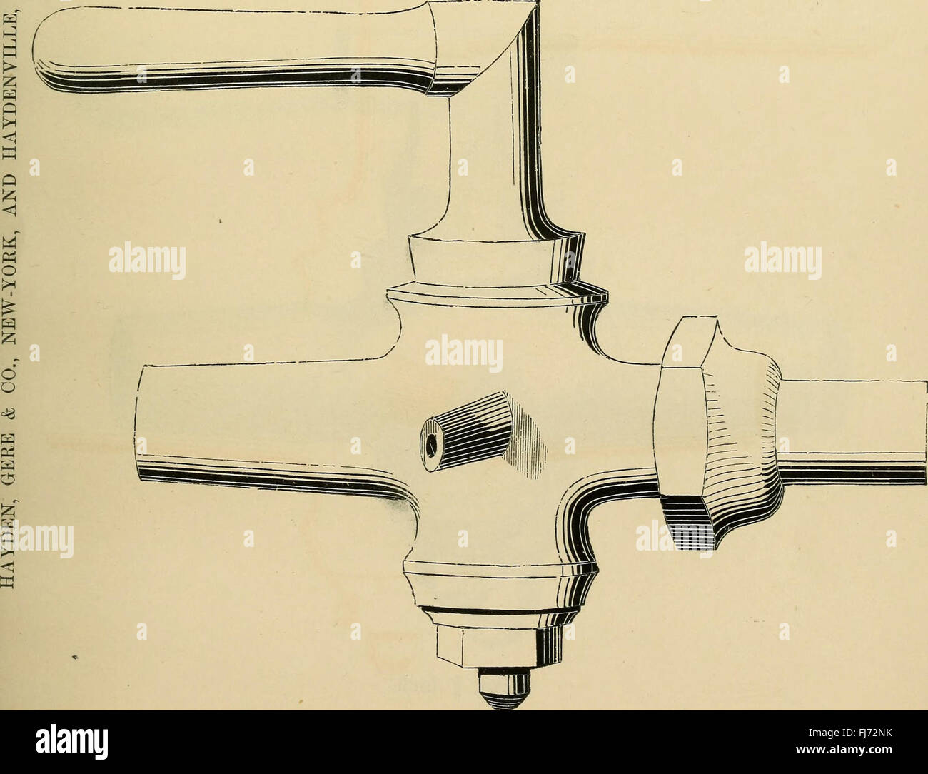 An illustrated catalog showcasing plumbing materials, including brass ...