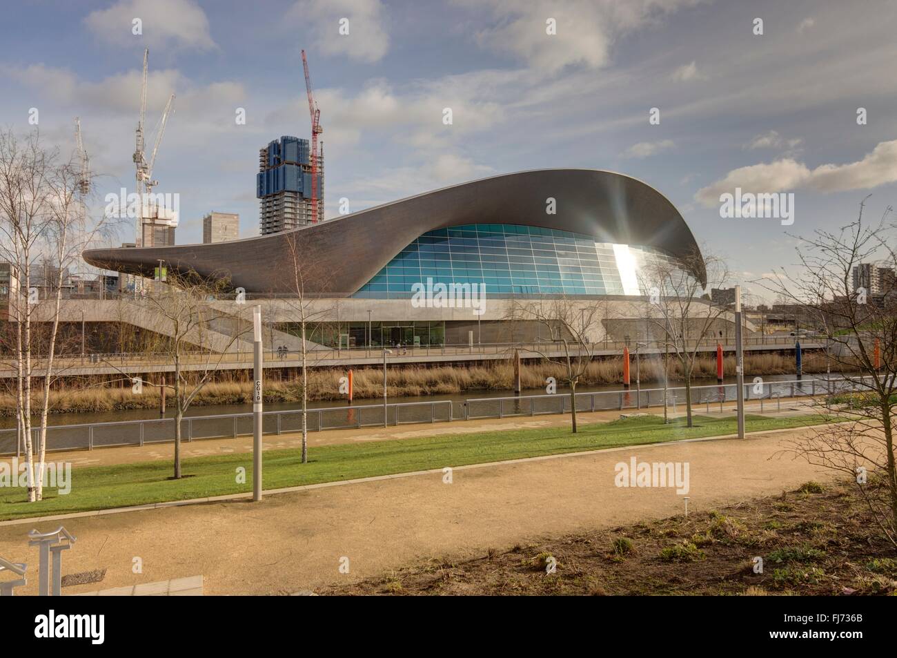 The London Aquatics Centre swimming pools Olympic Park Stratford Stock ...