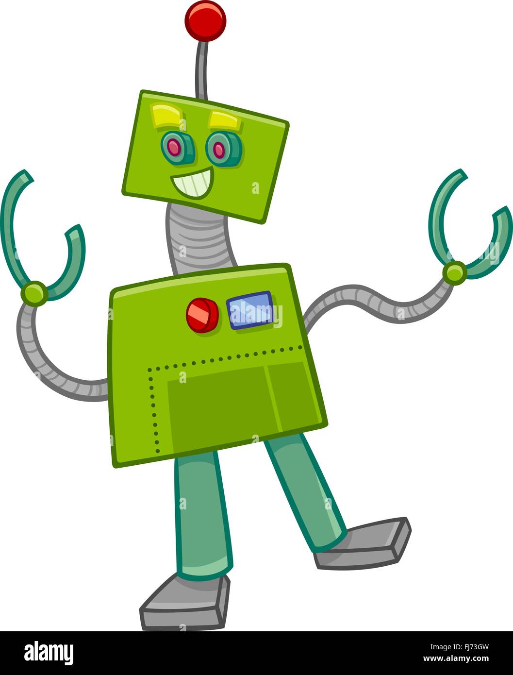 Cartoon Illustration of Robot or Droid Fantasy Character Stock Vector ...