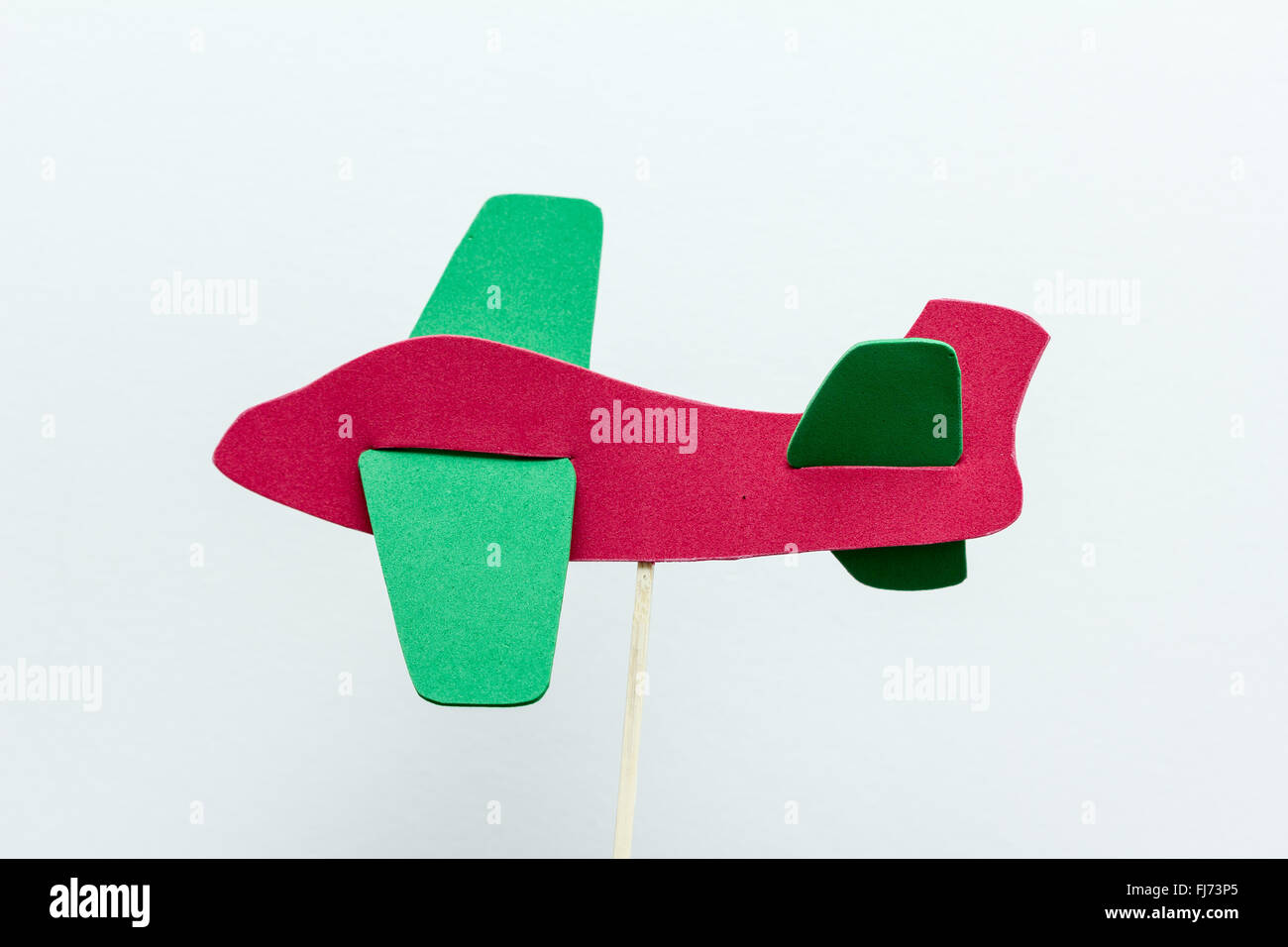 eva foam red plane on white background Stock Photo - Alamy
