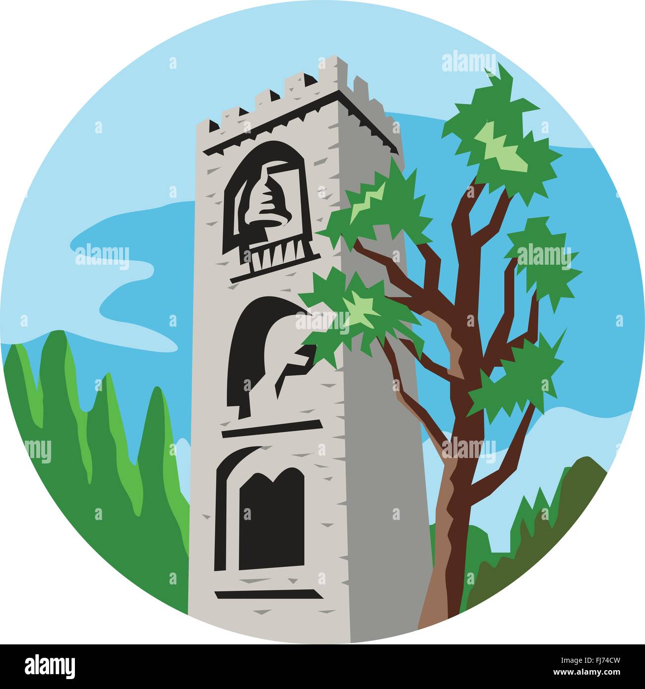 Medieval_campanile Stock Vector Images - Alamy