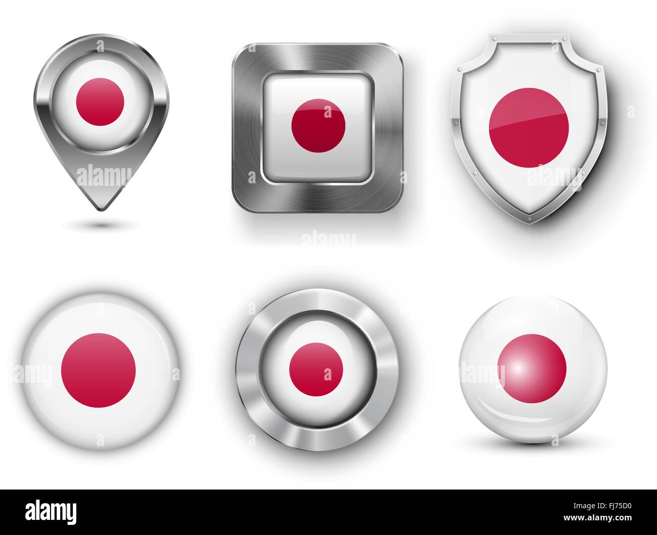 Japan flag pin map Stock Vector Images - Alamy