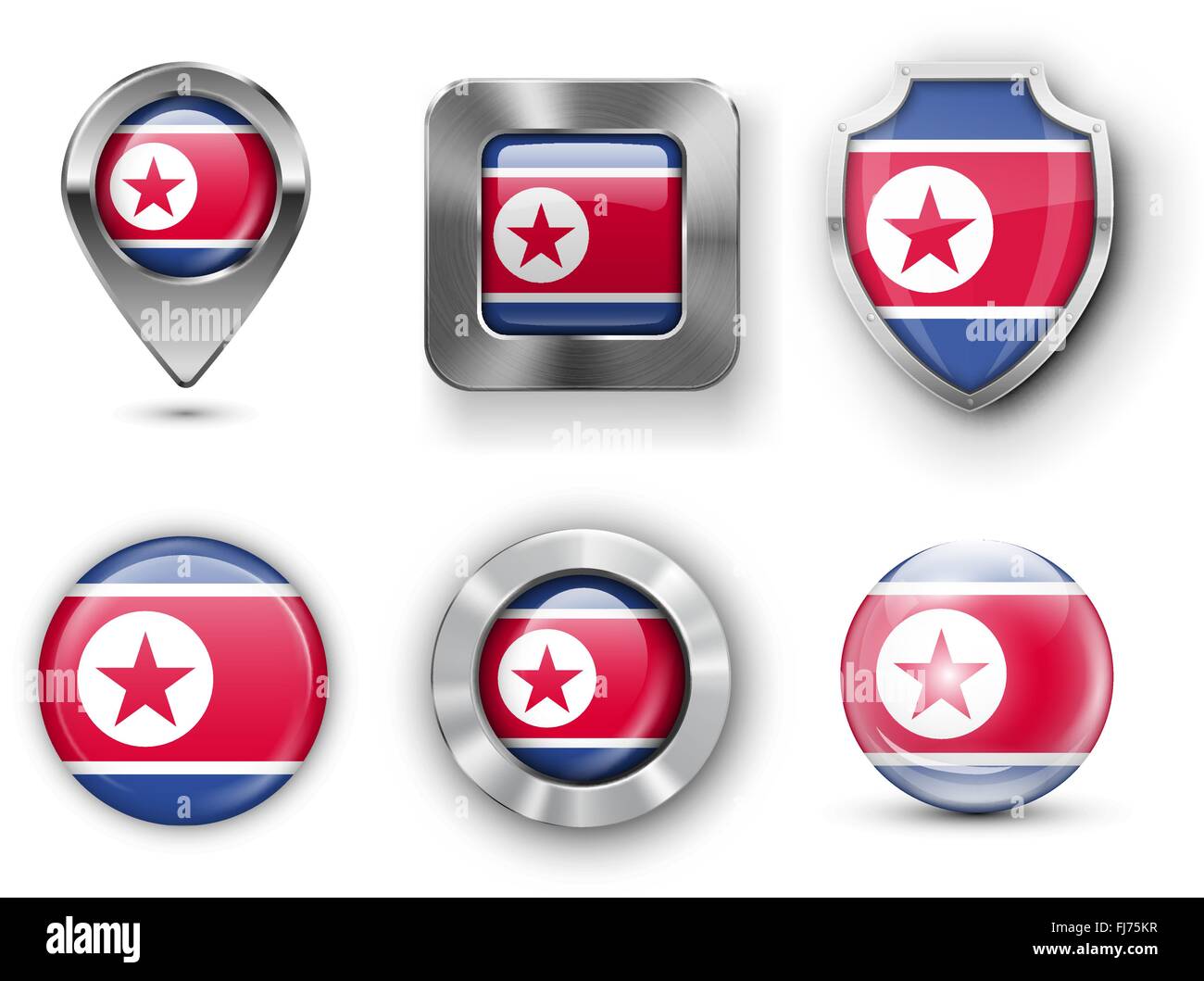 3d map north korea Stock Vector Images - Alamy