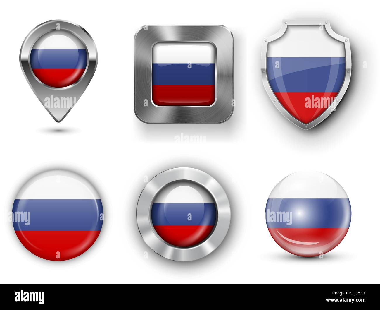 Map pointer flag russia Stock Vector Images - Alamy