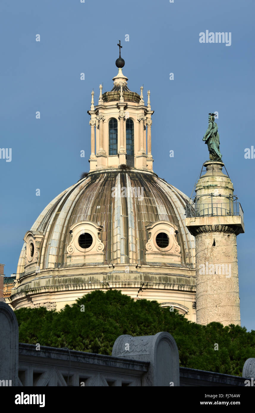 Church of the most holy name of Mary beautiful dome and Column of ...