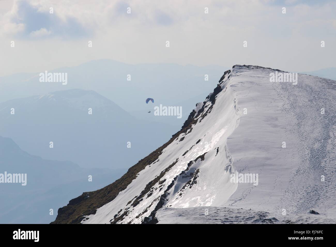 Snow covered ridges Stock Photo - Alamy