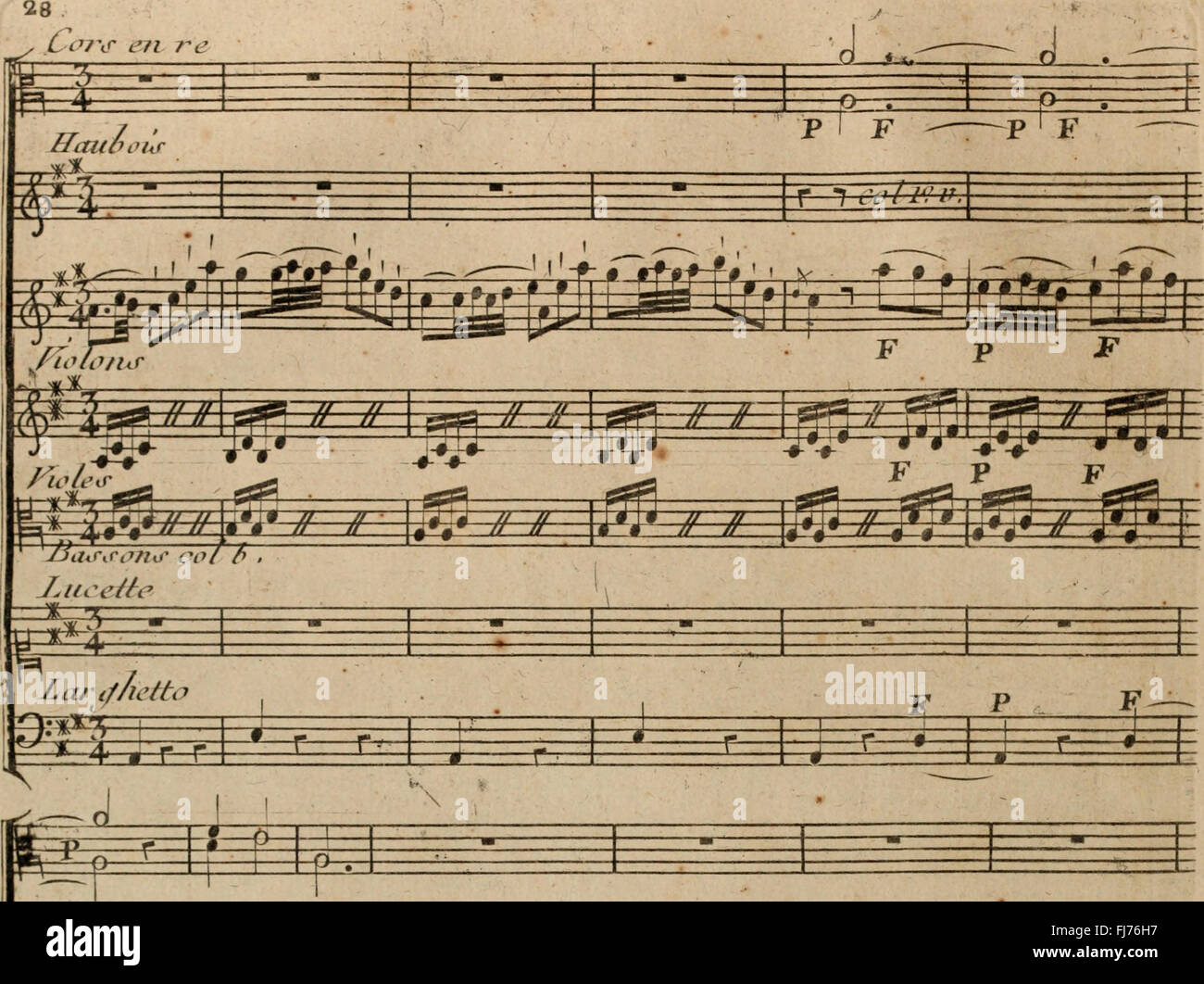 A French comedic play from 1775, titled *La fausse magie*, presenting a ...