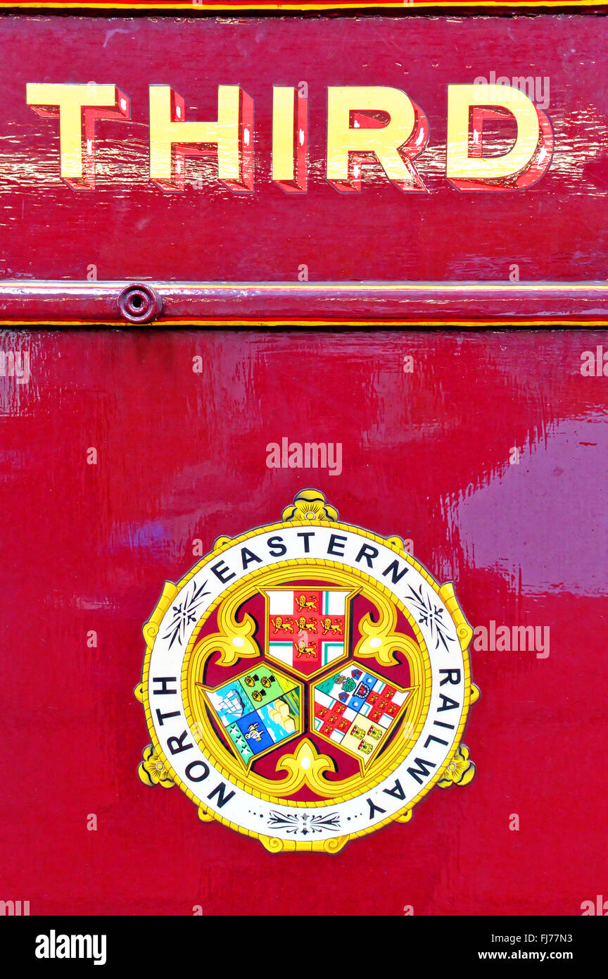 Third class sign North Eastern Railway Tanfield Tyneside Stock Photo ...