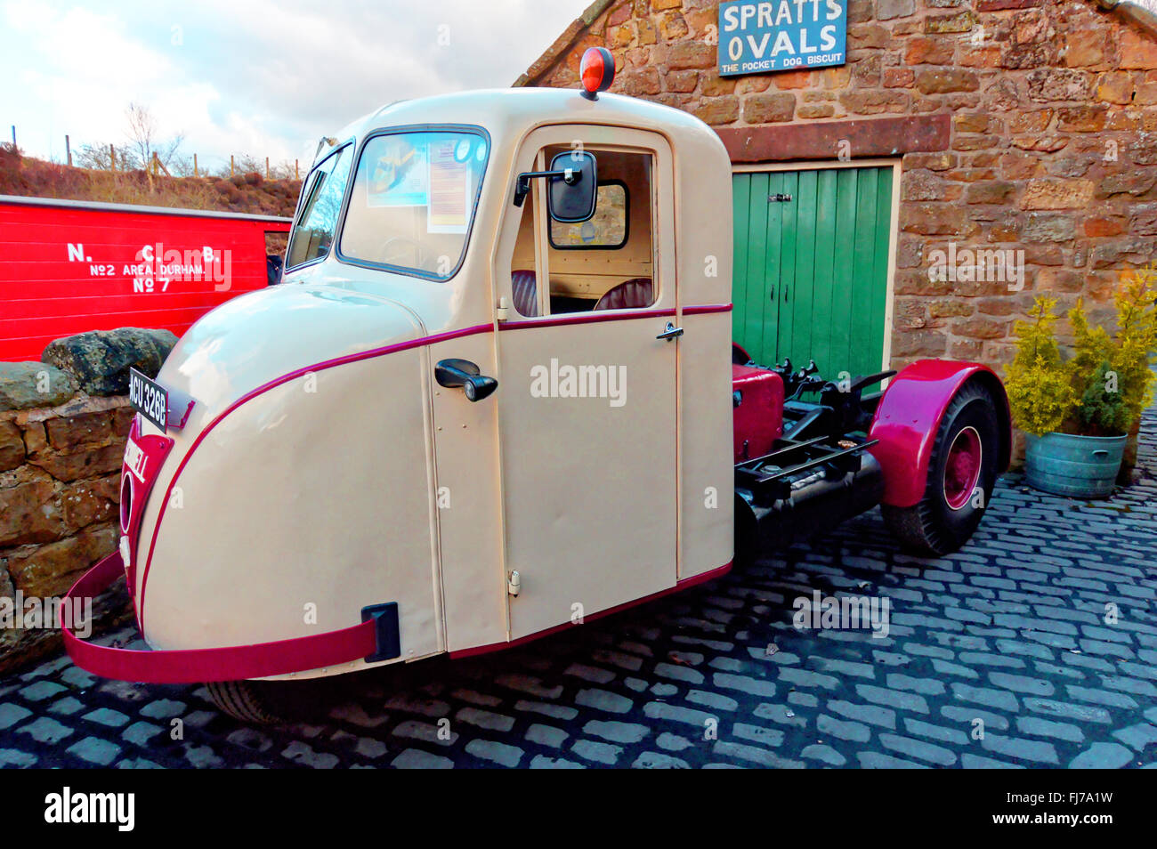 1964 Scammell Scarab three wheeler lorry at Tanfield Railway Stock ...