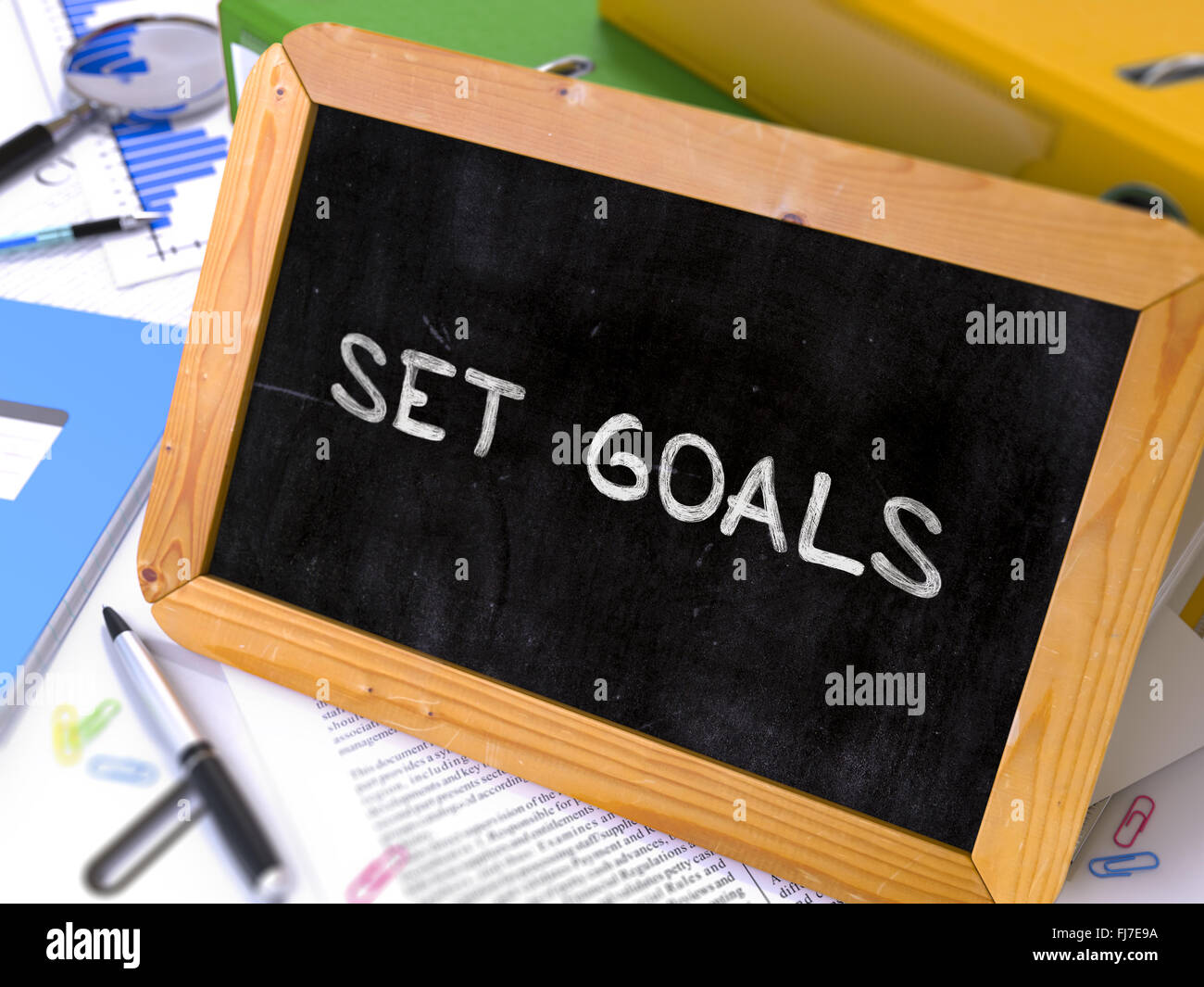 Set Goals Handwritten on Chalkboard Stock Photo - Alamy