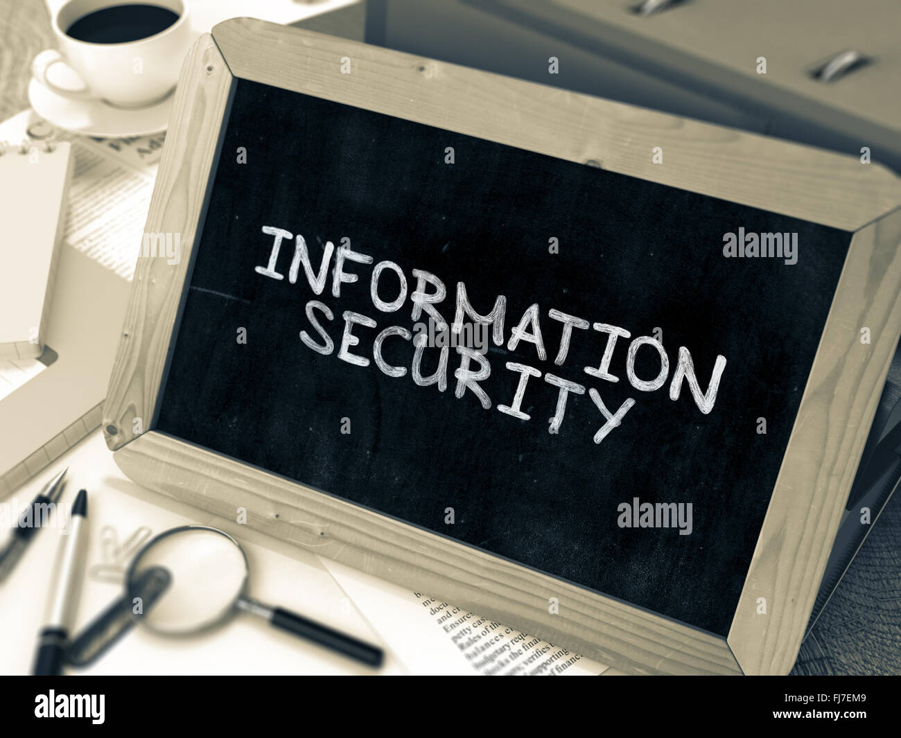 Handwritten Information Security on a Chalkboard Stock Photo - Alamy